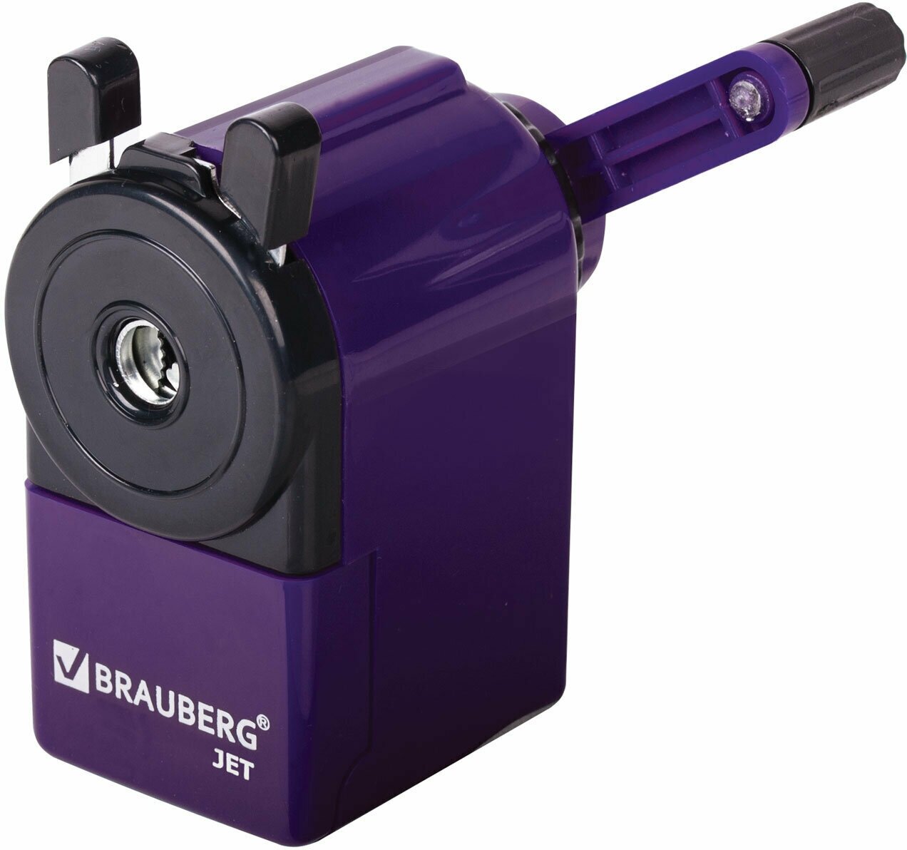 Brauberg Точилка механическая JET металлический механизм, корпус фиолетовый 229569