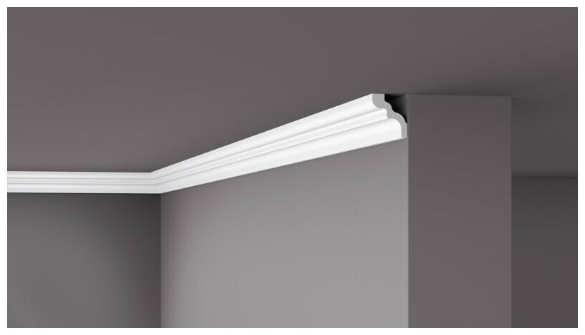 Плинтус потолочный NMC Wallstyl WT9, 1шт (длина 2м)