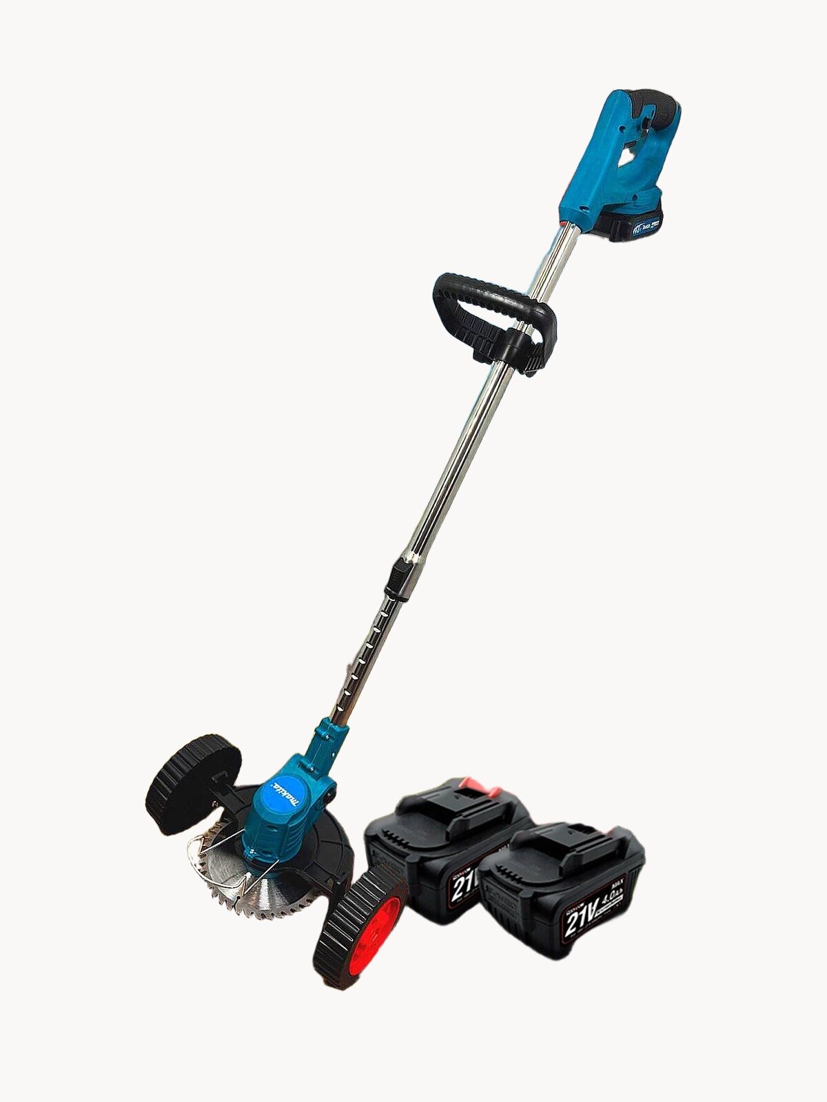 Триммер аккумуляторный садовый 2000вт, газонокосилка аккумуляторная на колесах мощная