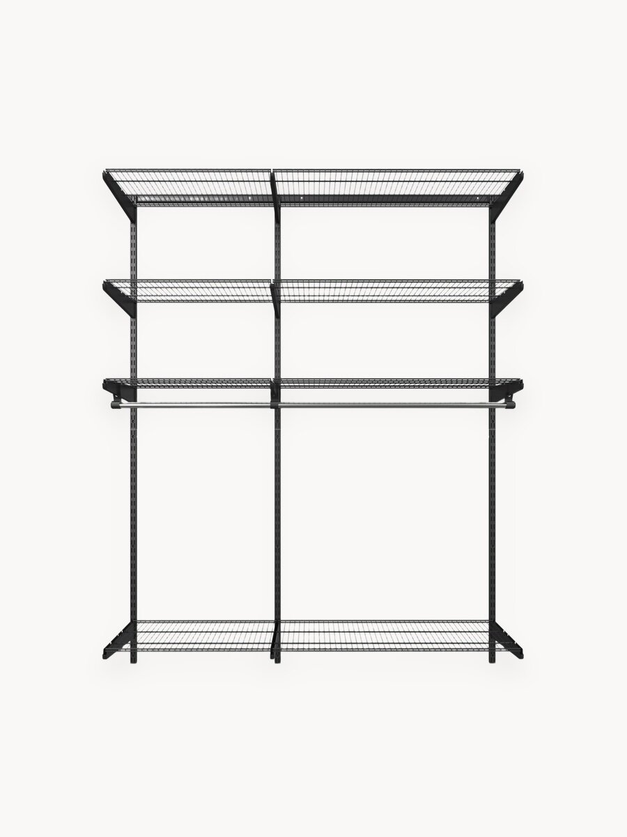 Гардеробная система хранения Volazzi Home, №14 черный, 158х45х192см