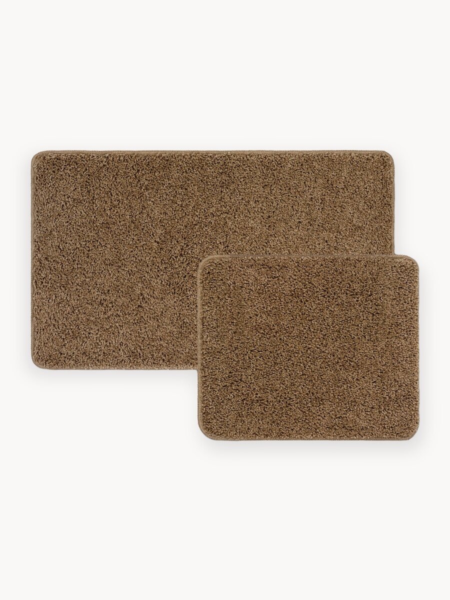 Набор ковриков для ванной и туалета FRIZZ icarpet 60х100 + 60х50 латте 9, Коврик в ванную противоскользящий