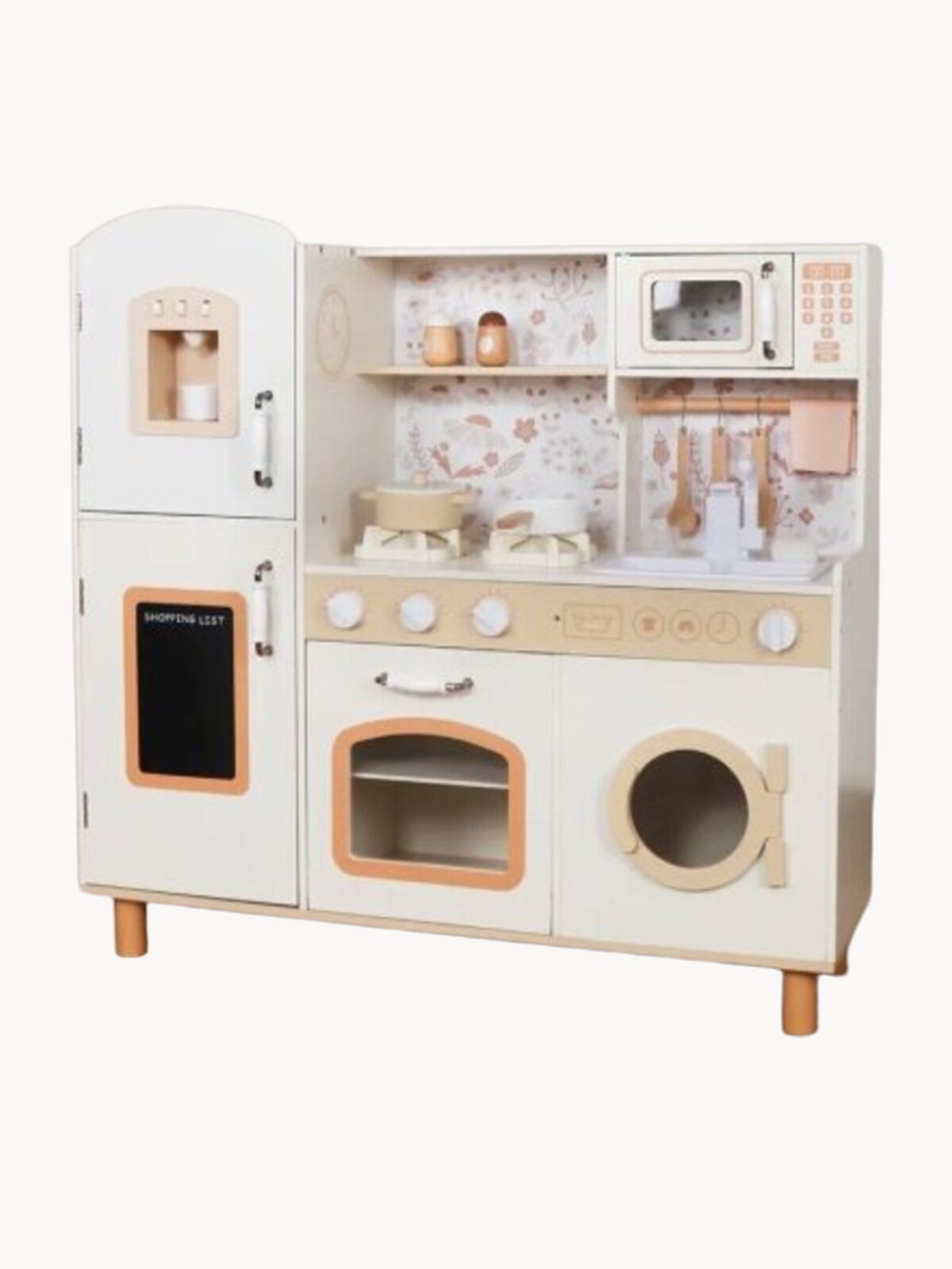 Детская игровая кухня Veld CO Lisa Doll 134026 деревянная Флаффи свет/звук