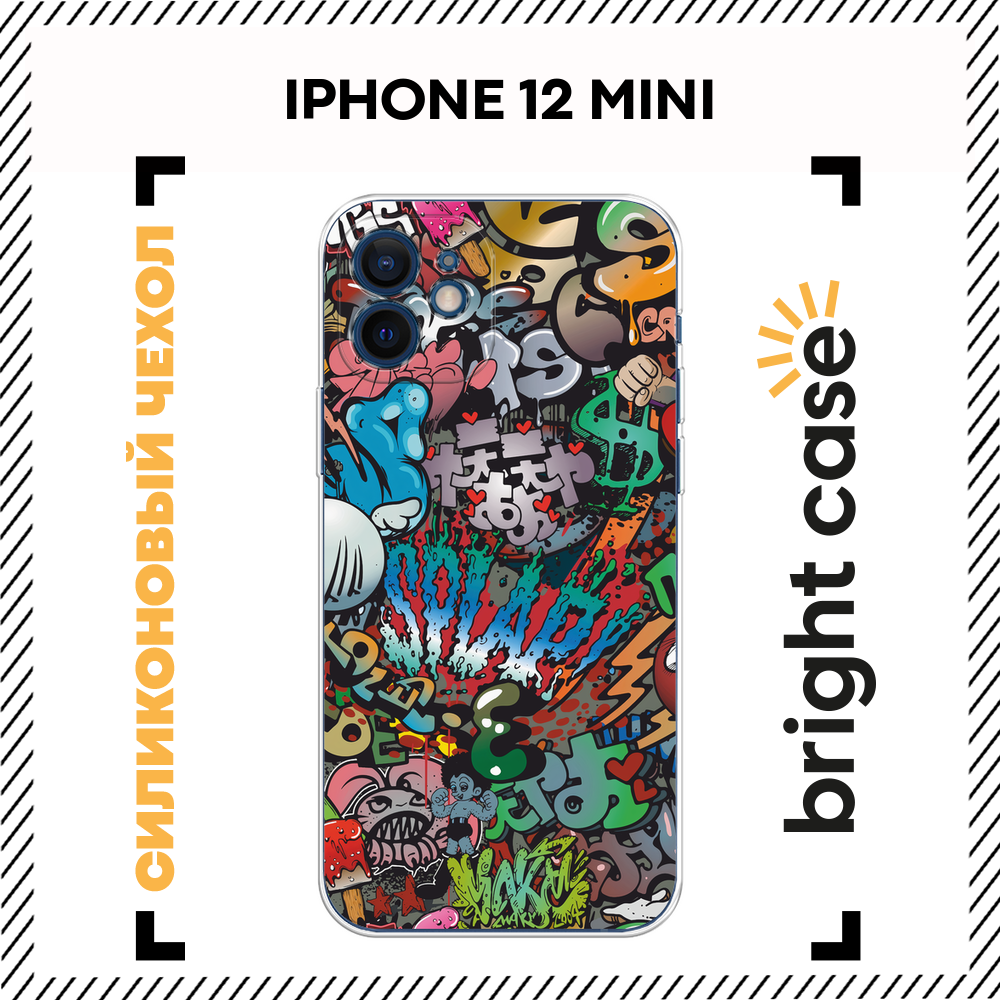 Чехол на Apple iPhone 12 Mini / Айфон 12 mini с принтом Граффити надписи