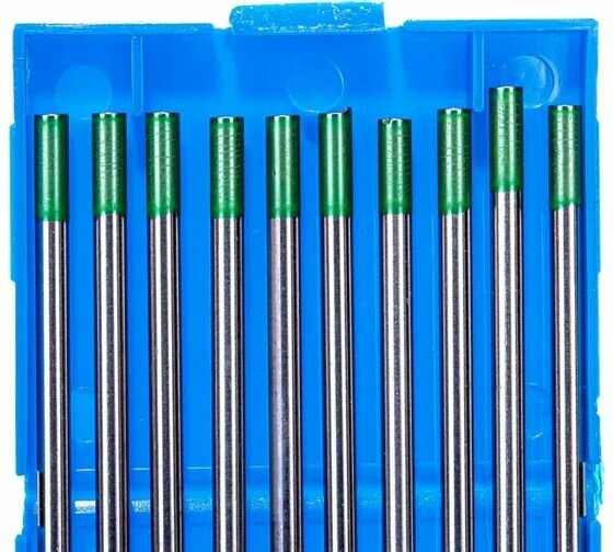 Вольфрамовые электроды для tig сварки WP-175 2.4 мм зеленый АС упаковка 10 шт Gigant G-X-615