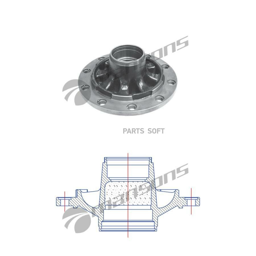 300167 MANSONS Ступица колеса [D=380 d=130 d=110 H=193 M125x2P]