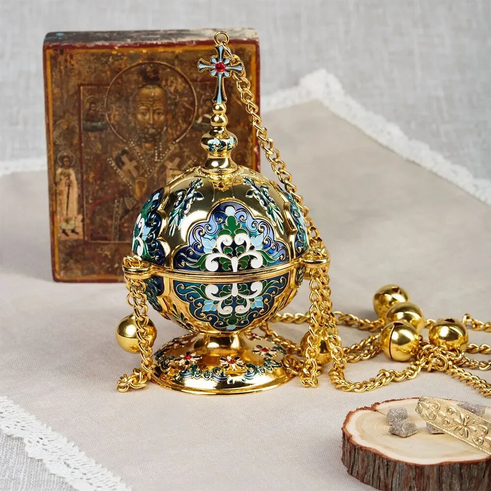 Позолоченная курильница Blue Gold