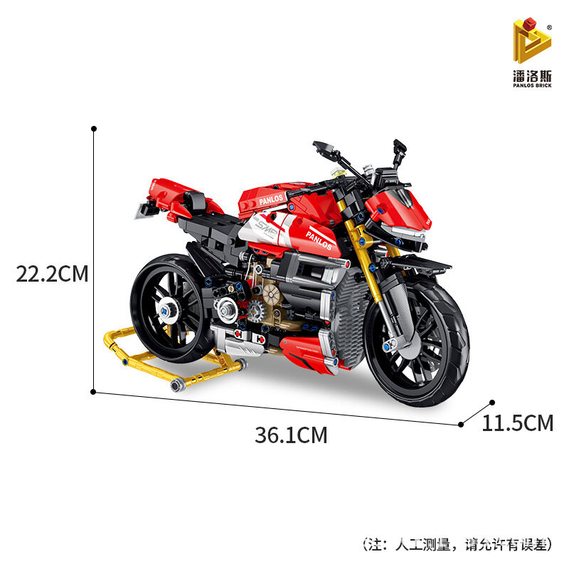 Модель мотоцикла Ducati Panigale V4S, строительные блоки совместимые с LEGO, масштаб 1:8, артикул 672006