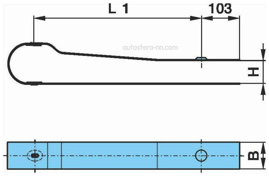 BPW 0534830360 >>03.348.30.69.0 кожух рессоры! L=500/103 B=60 H=58-68 \BPW