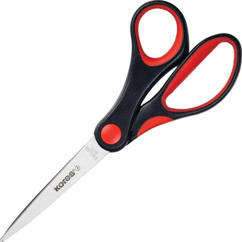 Kores Ножницы Softgrip 170 мм, с пластиковыми анатомическими ручки