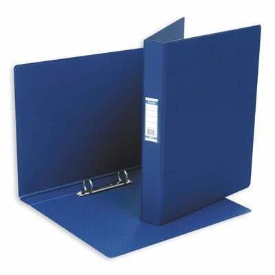 Папка на 2-х кольцах Strong Line, А4, 25/35мм, картон/ПВХ, темно-синяя/