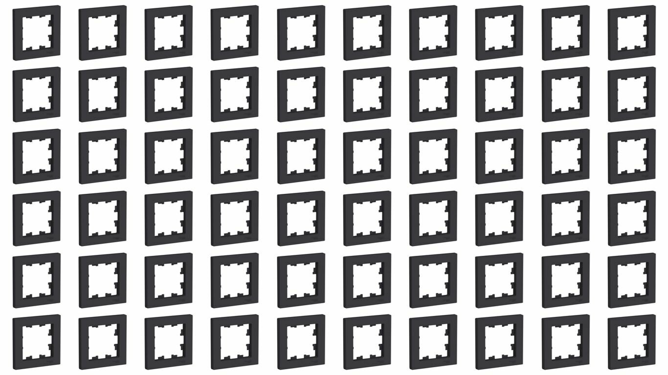 Рамка 1 пост Schneider Electric ATLASDESIGN карбон ATN001001 60 штук