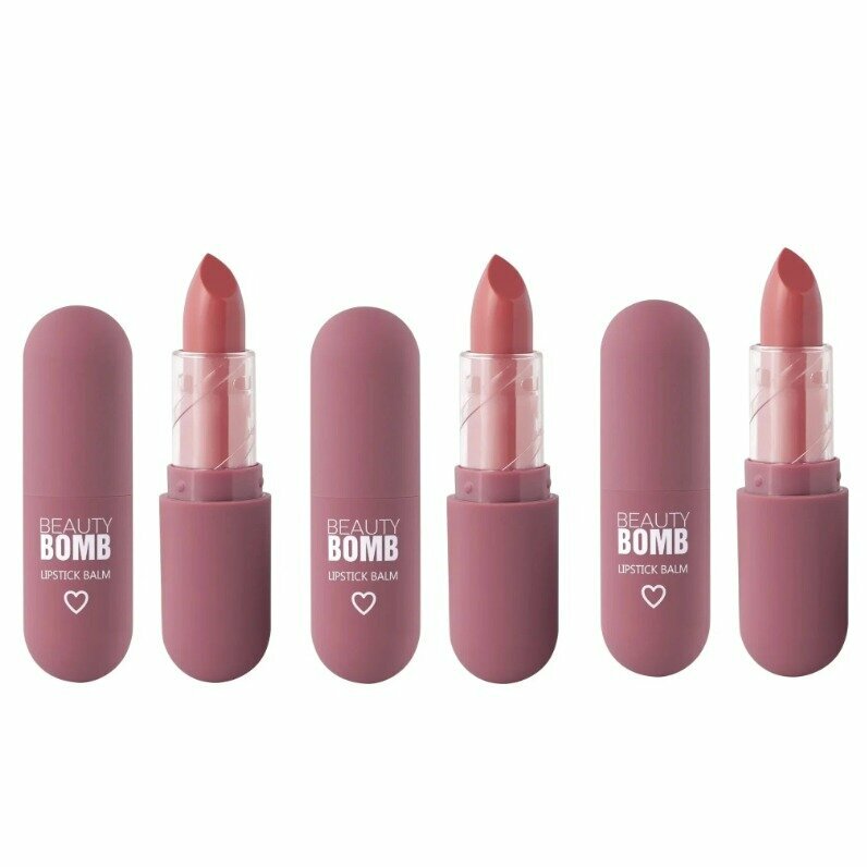 Помада-бальзам для губ Beauty Bomb Color Lip Balm тон 05, розово-терракотовый, 4 г, 3 шт