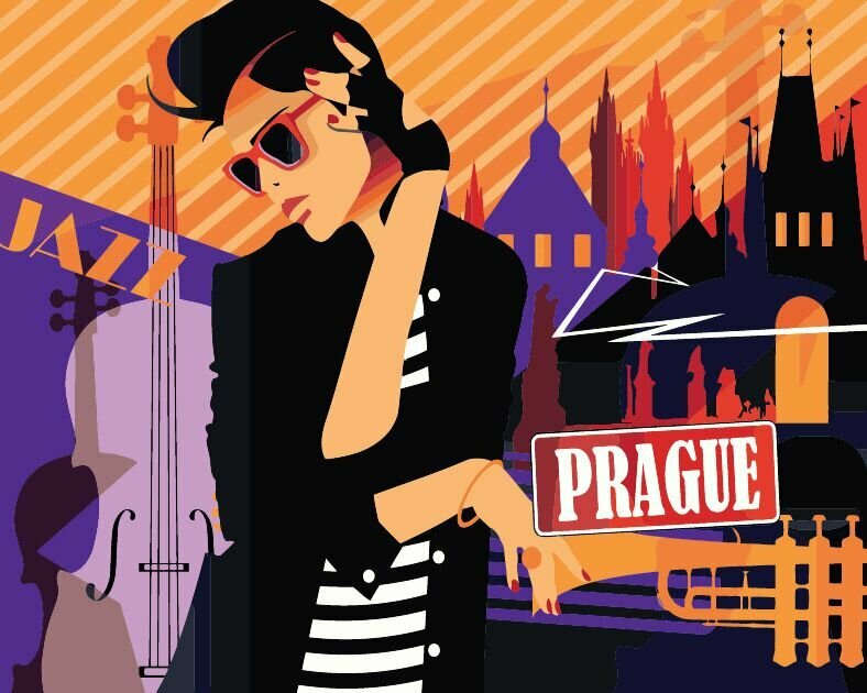 Холст для раскрашивания по номерам PNB/C1 50 х 40 см №44 "Прага. Ночная жизнь"