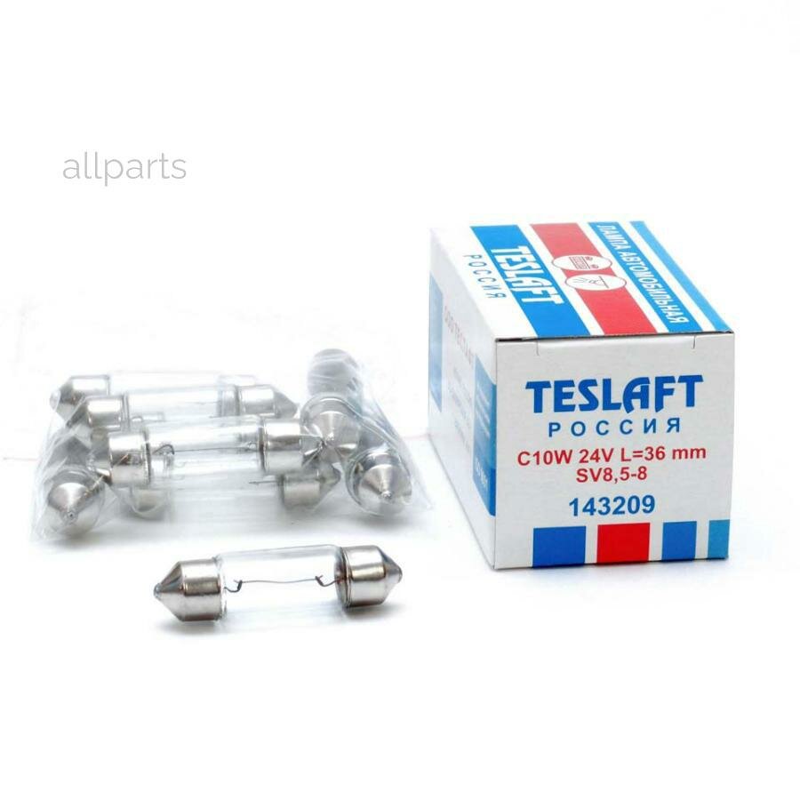 TESLAFT 143209 Лампа TESLAFT C10W 24V L=36mm (SV8,5-8) 143209