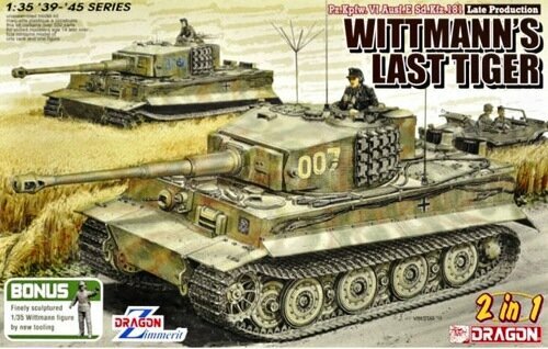 6800 Dragon Танк Tiger I с циммеритным покрытием (последний танк Виттмана) 1/35