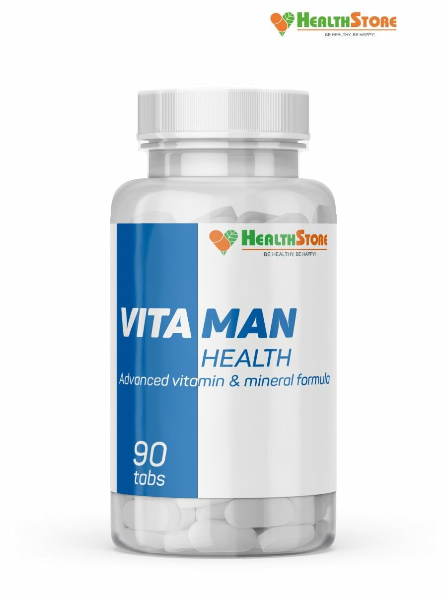 Витамины и микроэлементы HealthStore Vita Man Sport витаминно-минеральный комплекс для мужчин, 90 таблеток