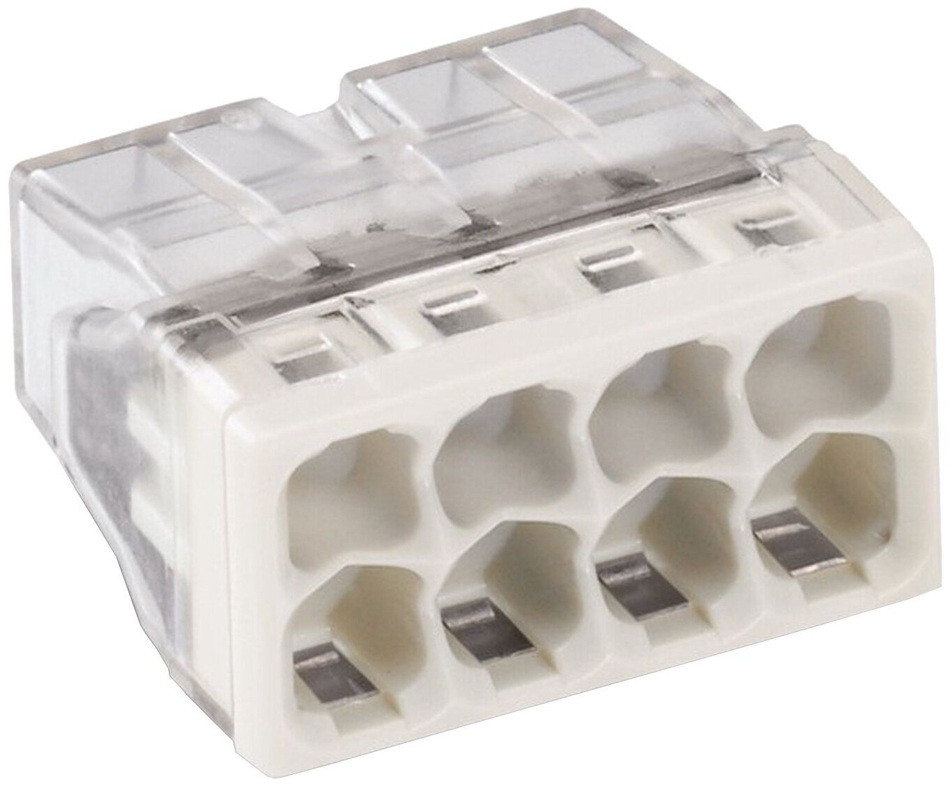 Клеммник WAGO 2273-208 8х2,5, пластиковый, прозрачный, для медных проводов, 100шт