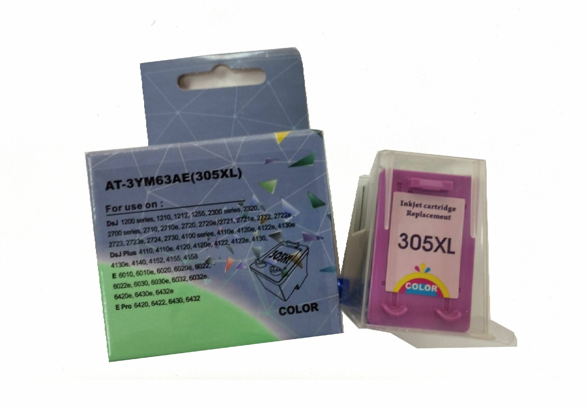 Картридж HP 305XL 3YM63AE, цветной, для струйного принтера, совместимый AQUAMARINE Тайвань