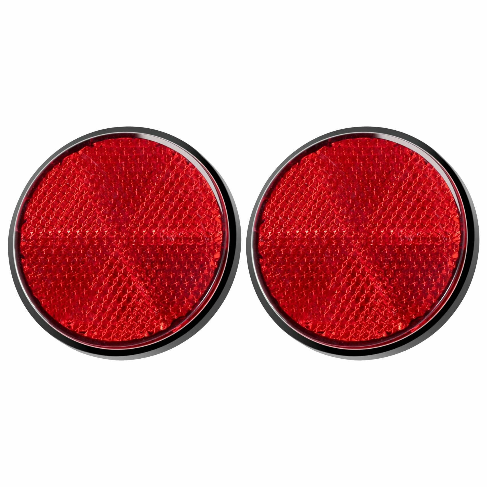 Круглый красный отражатель MyPads для мотоцикла, ATV, 5x0.8 см, 2 шт.