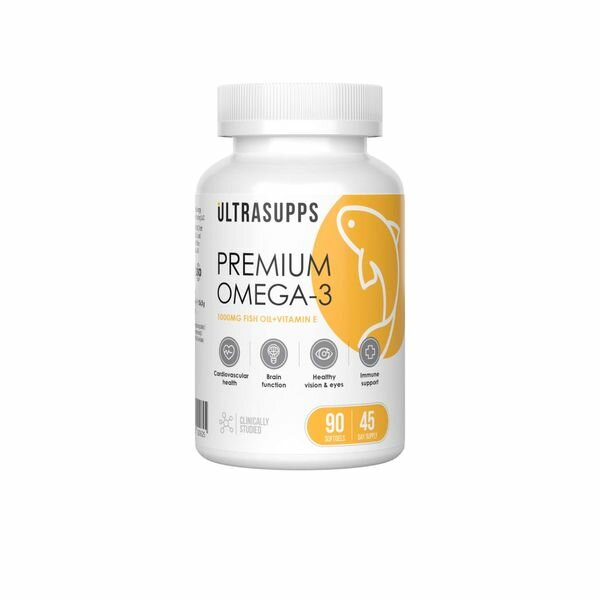 Омега-3 Премиум UltraSupps/Ультрасаппс капсулы мягкие 1405мг 90шт