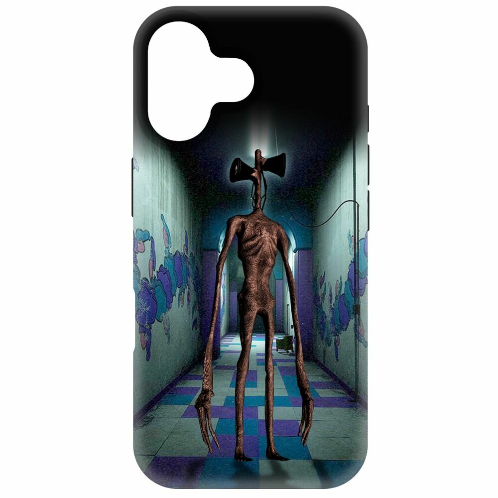 Чехол-накладка Krutoff Soft Case Хаги Ваги - Сиреноголовый для iPhone 16 черный
