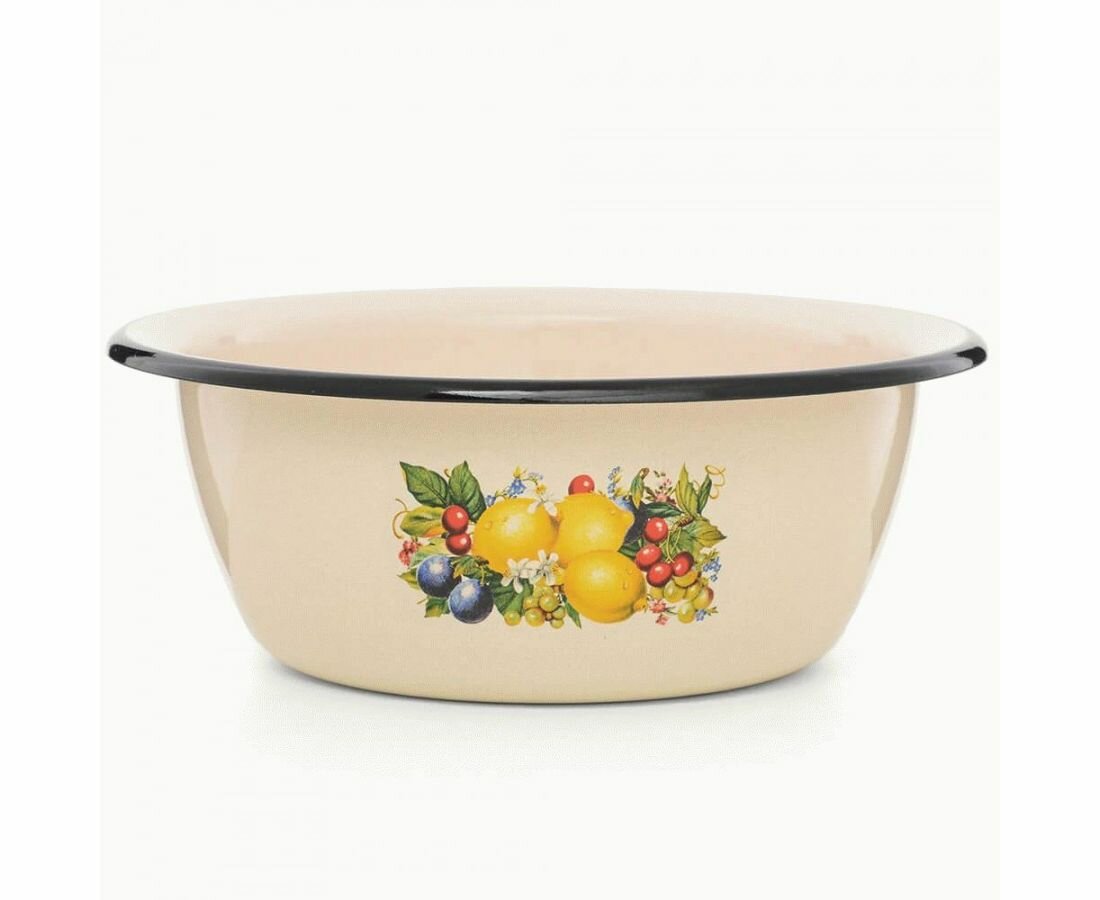 Миска эмаль Изобилие 1,5л ЭТ-72956 Эстет