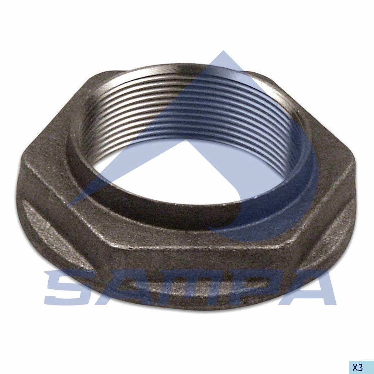 Гайка ступицы M60x2 Н 24 SW80 RVI 080.320 SAMPA