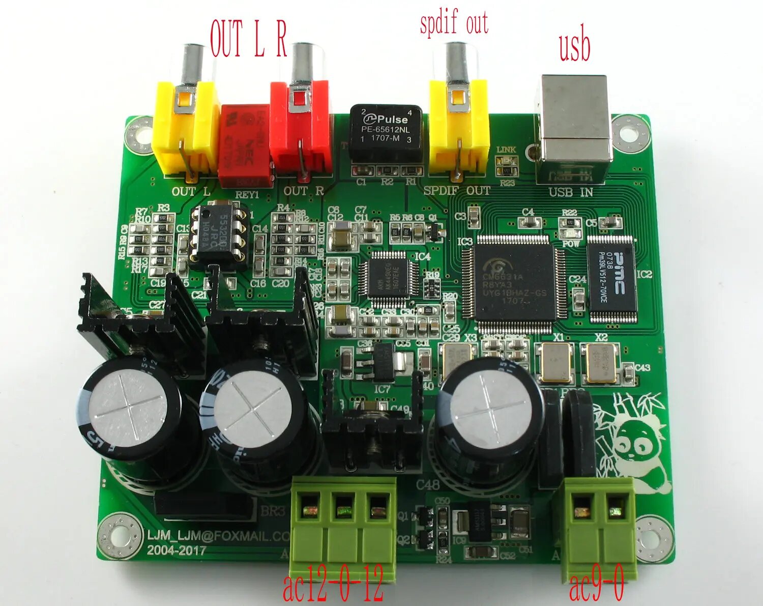 LJM Audio Assembly 32BIT384K USB DAC Decode Board