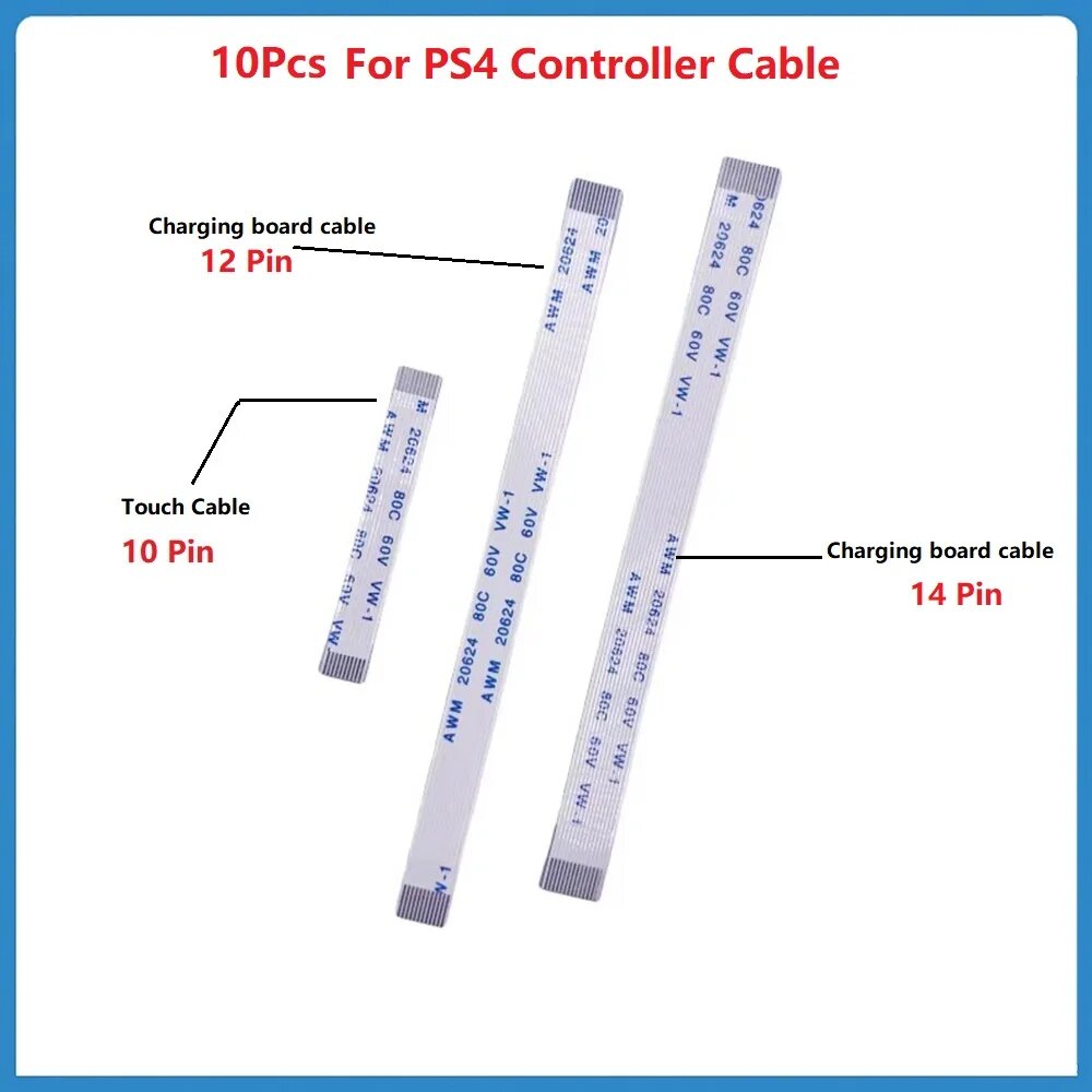 10 шт, кабель для контроллера PS4, 12 контактов, 14 контактов, 10 контактов