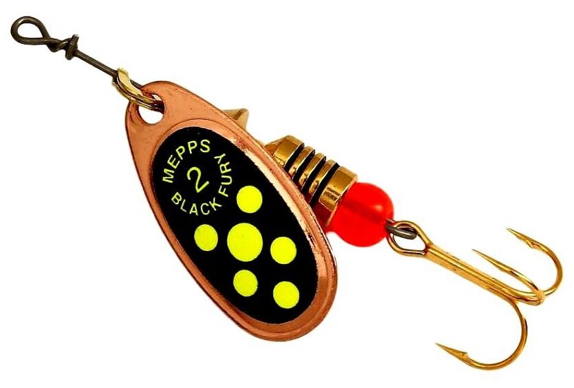 Блесна вращающаяся MEPPS Black Fury 4.5г №2 #C bl chart