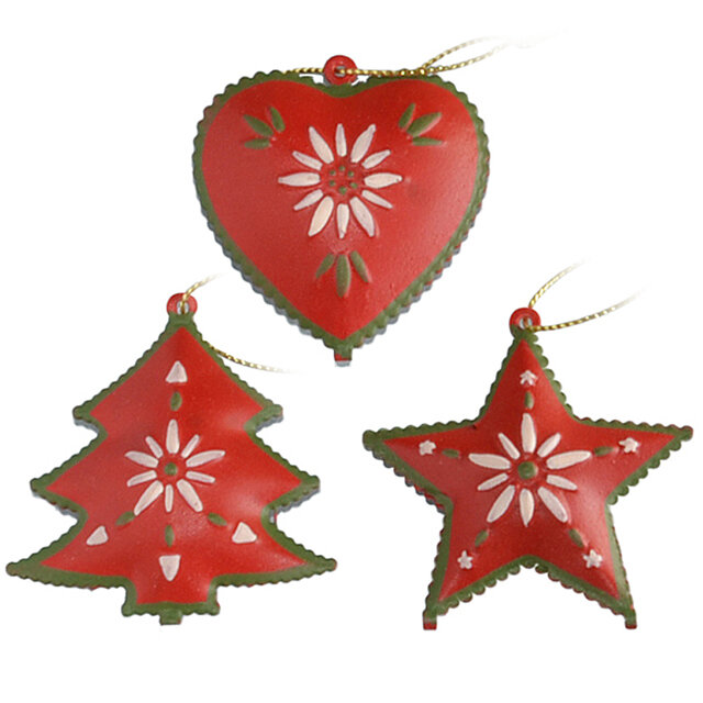 Набор елочных игрушек Festivita Natalizie 5 см, 9 шт, подвеска, Breitner, XY8222