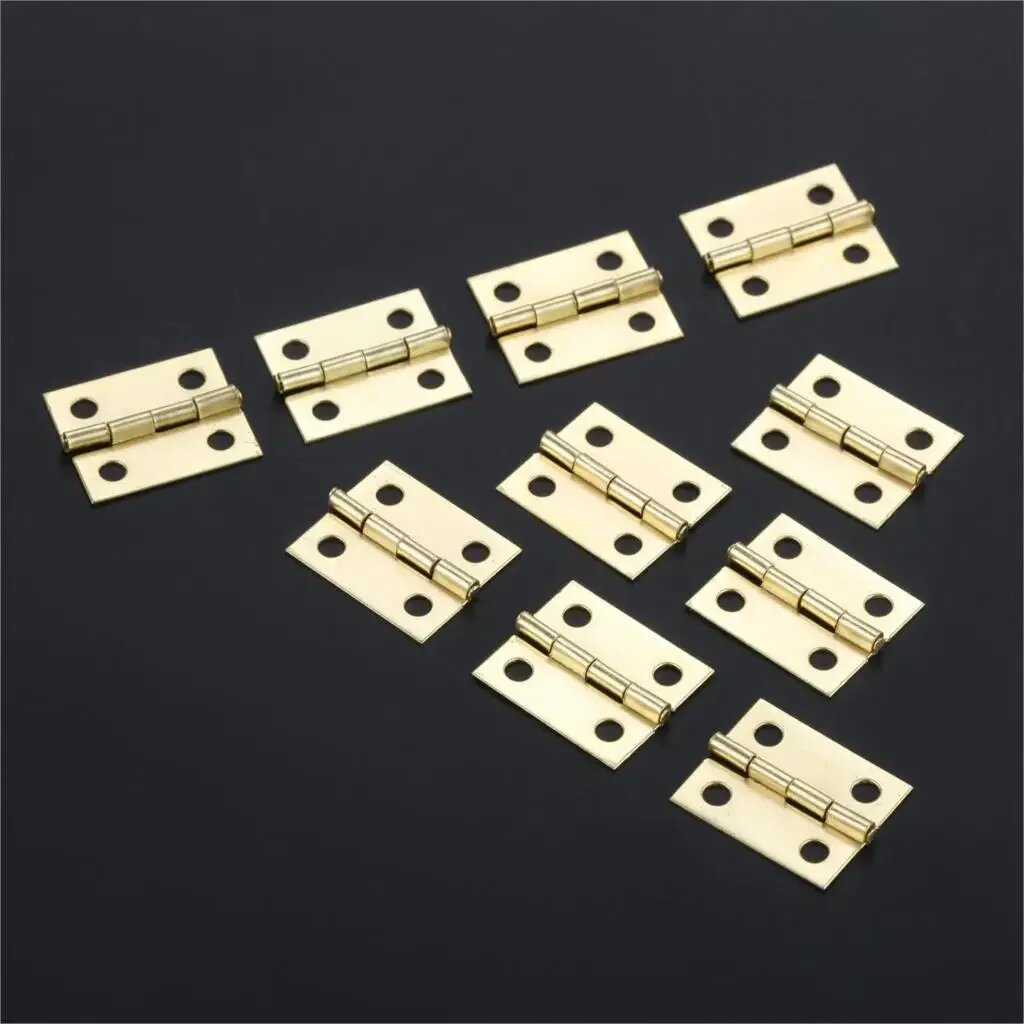 20 шт, петли для мини-шкафа, мебельная фурнитура, декоративные маленькие дверные петли для шкатулки для драгоценностей, мебельная фурнитура 18*16 мм