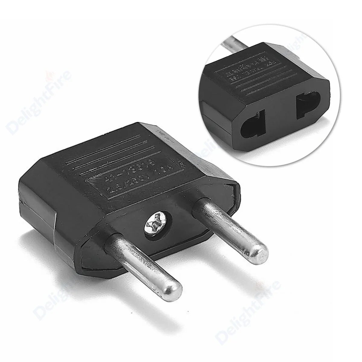 Мини-адаптер питания DelightFire для путешествий 5pcs, eu plug