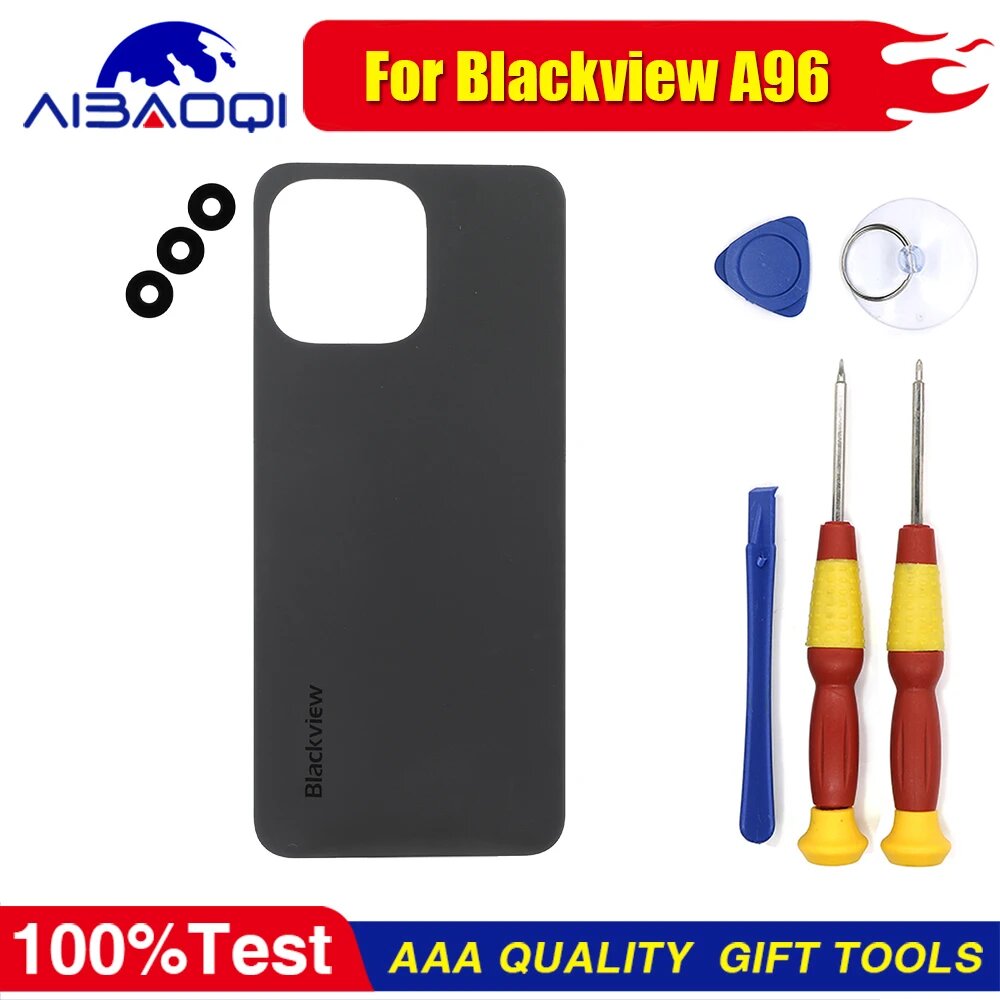 Защитная задняя крышка батарейки и стеклянный объектив для телефона Blackview A96, идеальные запасные части, бесплатные инструменты Cover X Lens