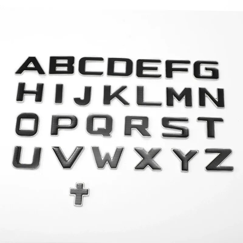 1 шт. Новая Черная 3D 26 буква Автомобильная эмблема самодельная идентификация с большим знаком + внешние наклейки аксессуары Z