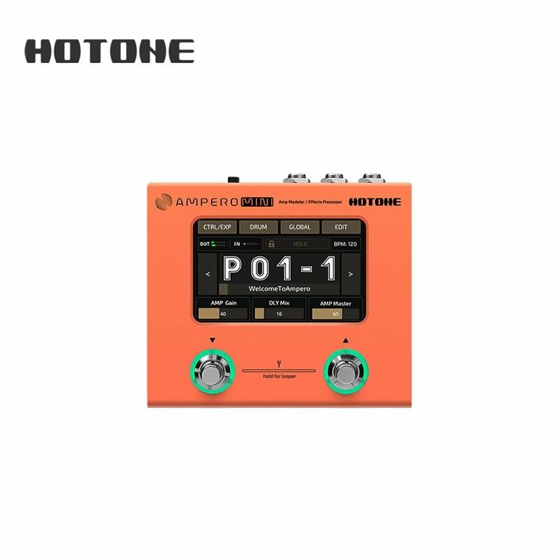 Hotone Ampero Mini Orange Электрогитара Бас-усилитель Моделирование ИК-кабинетов Стерео