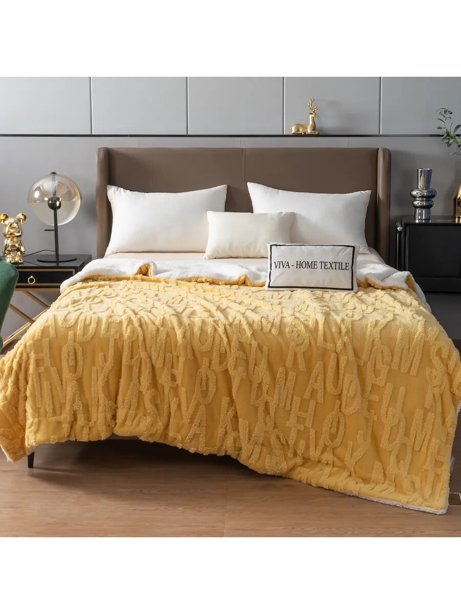 Плед евро теплый бамбуковая микрофибра 200х230