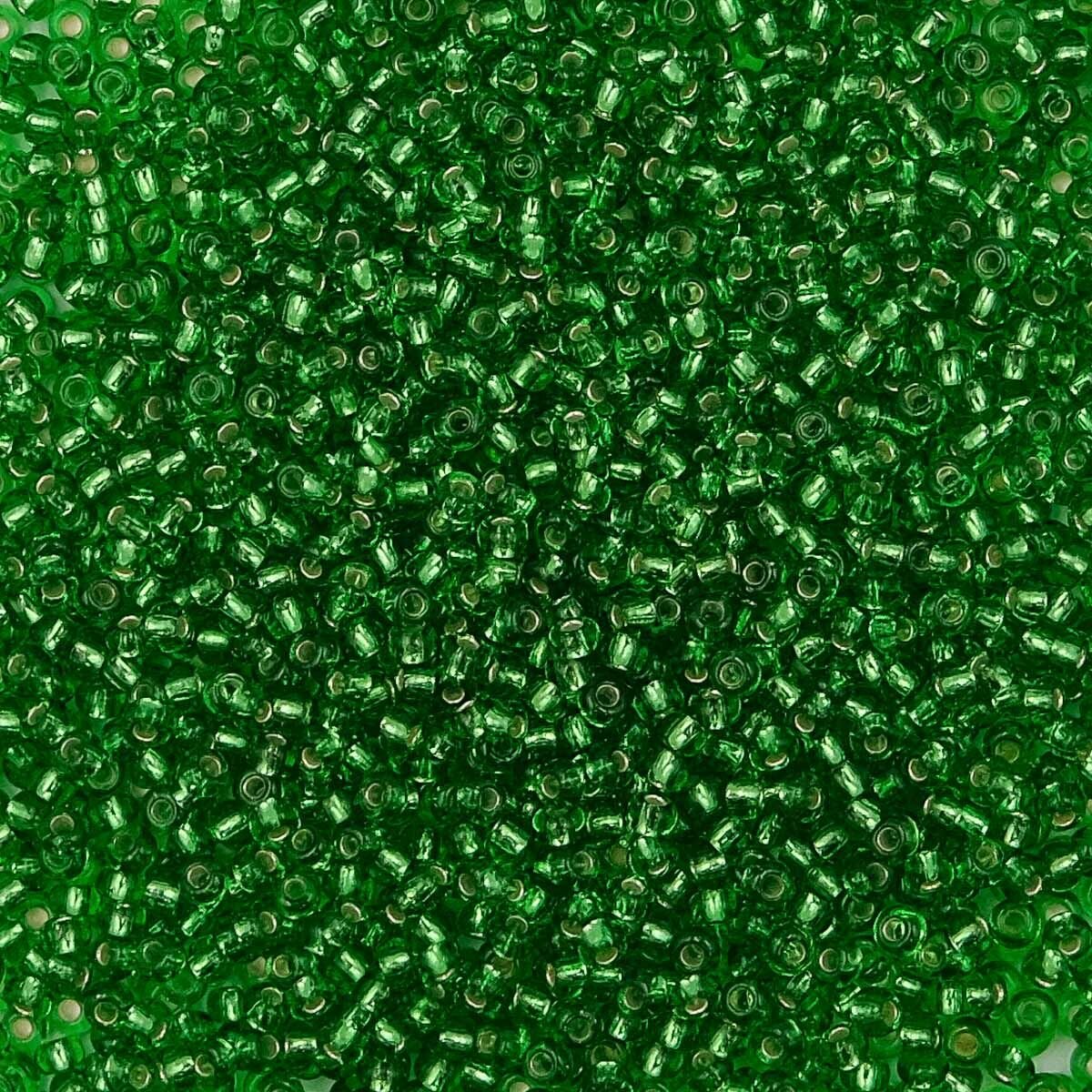 (57100) 331-19001-10/0 Бисер прозрачный с серебр. центром 10/0, круг. отв, 20гр Preciosa