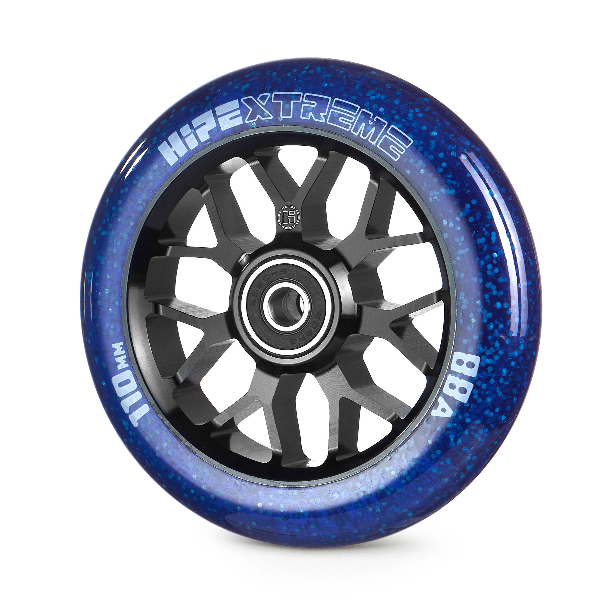 Колесо HIPExtreme Neon Flakes 110*24 мм, для трюкового самоката, чёрный/синий