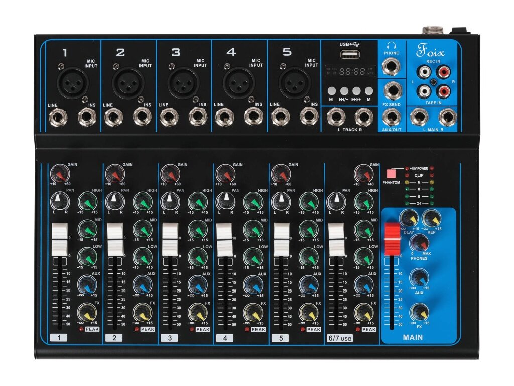 LBS-F07 Микшер, 7 каналов, Foix