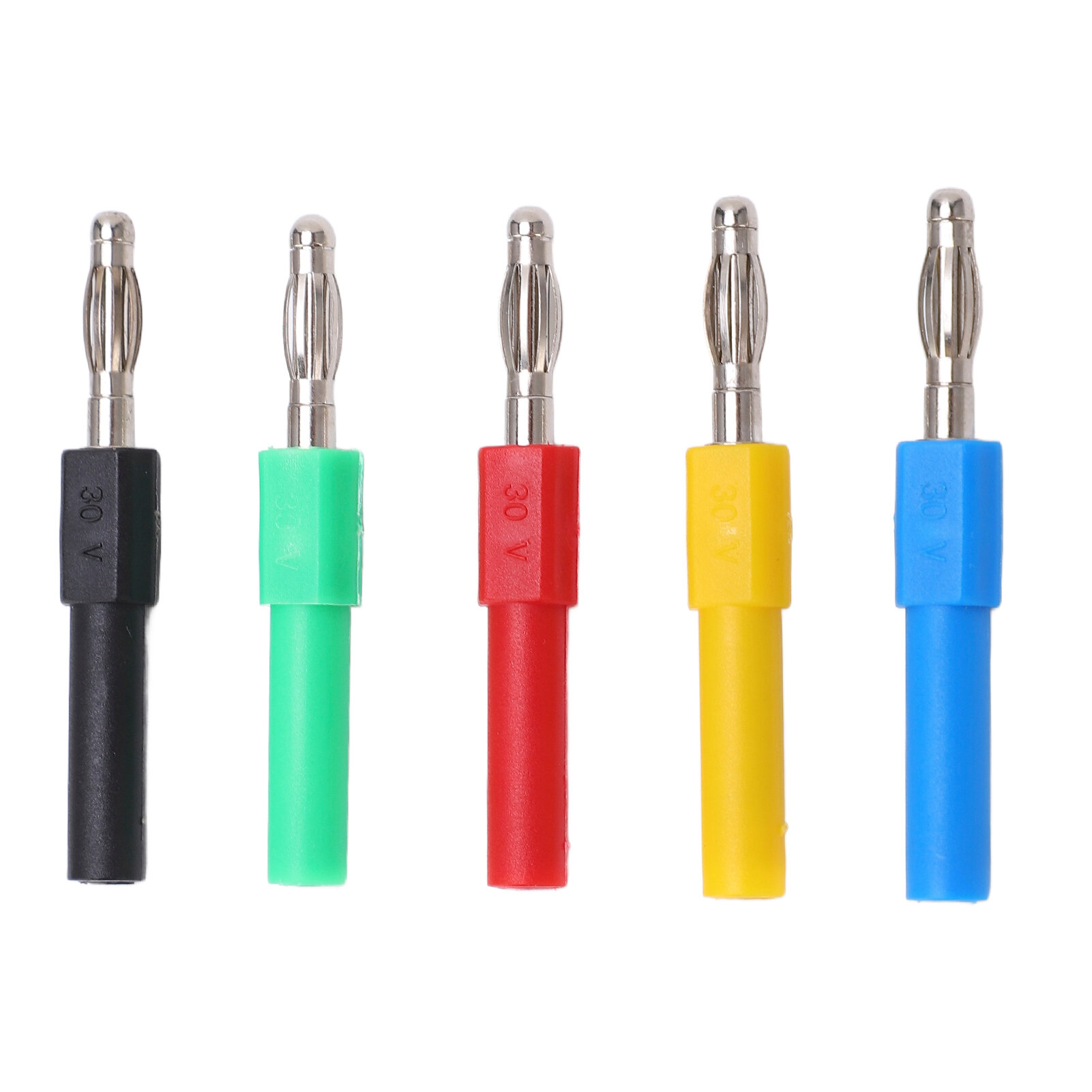 5pcs/set J.20012 Banana Plugck Разъем от 4 мм мужского до 2 мм женского бананового разъема для мультиметра