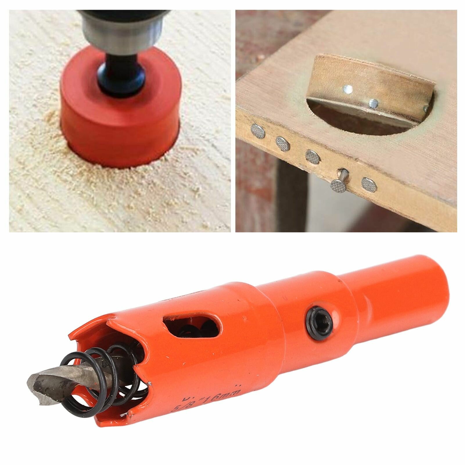 Биметаллическая кольцевая пила, сверло, высокоскоростная стальная пила, резак с оправкой для дерева и металла, 5/8 дюйма (16 мм)