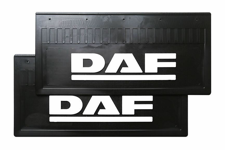 Брызговики DAF LUX, задние, резина, 520x250, с белой надписью