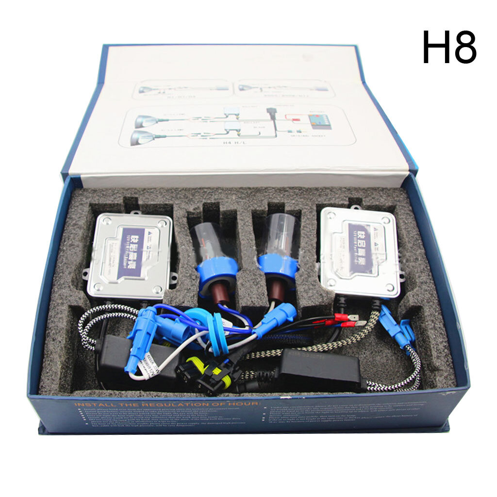 H1 H3 H7 H8 H9-H11 9005 9006 9012 HB3 HB4 55 Вт Комплект ксенона для HID лампы переменного тока Балласт 6000 К 6500LM Свет автомобильных фар Waterpr