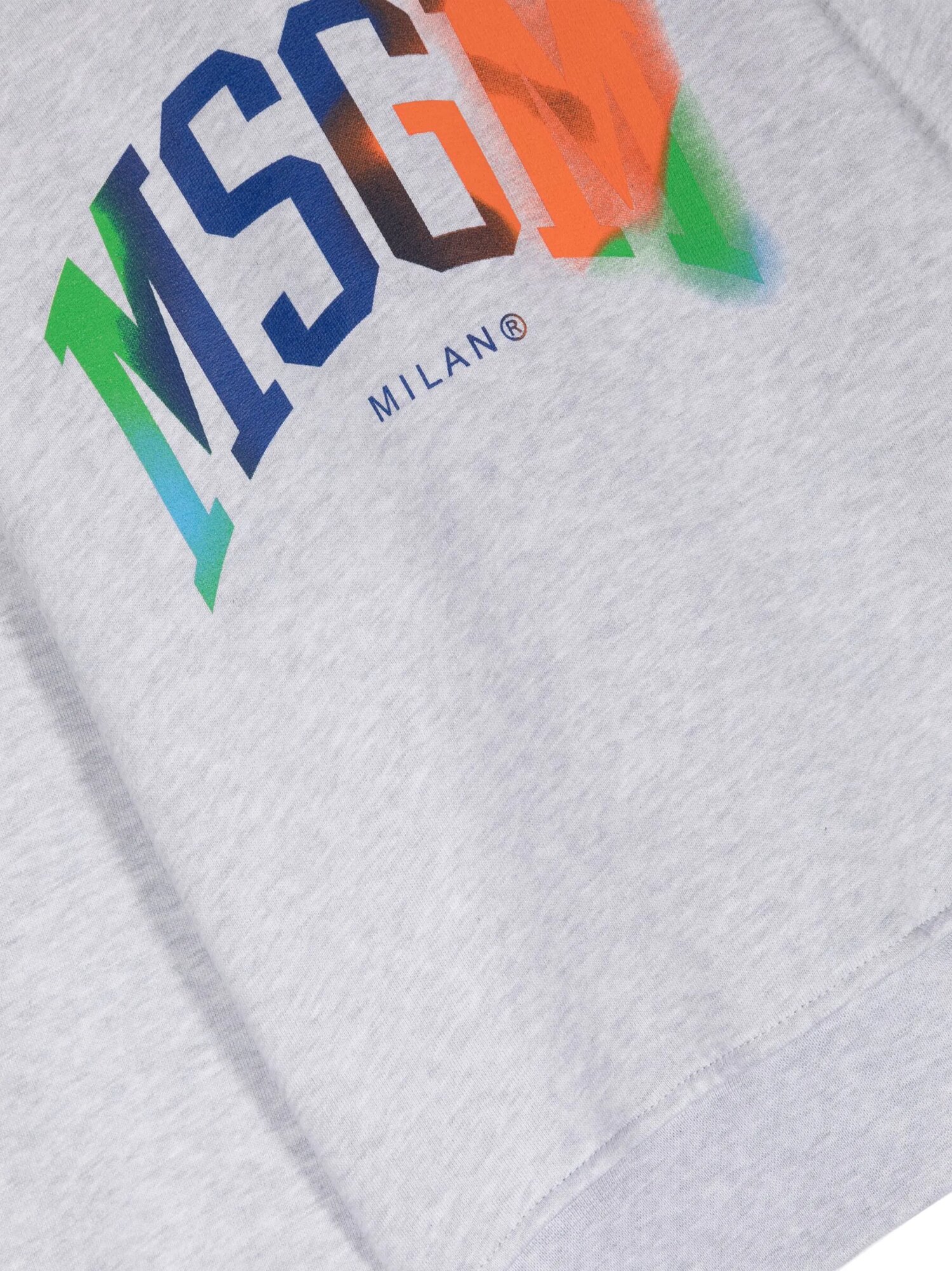 Толстовка MSGM Толстовка с логотипом, размер 4 года, серый/синий/голубой — фото 1