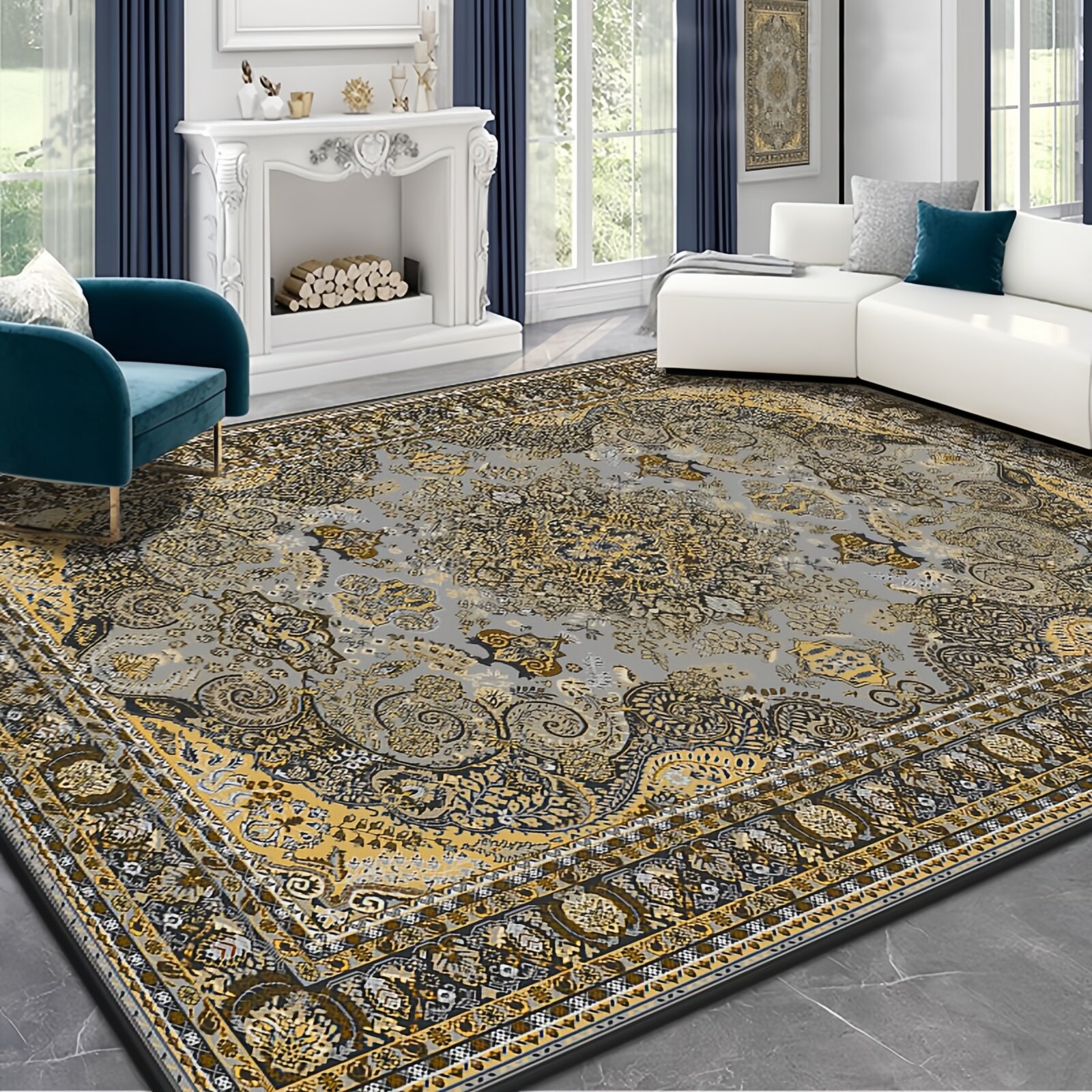 Винтажные персидские ковры, гостиная, спальня, прикроватные ковры, можно покрыть большую площадь