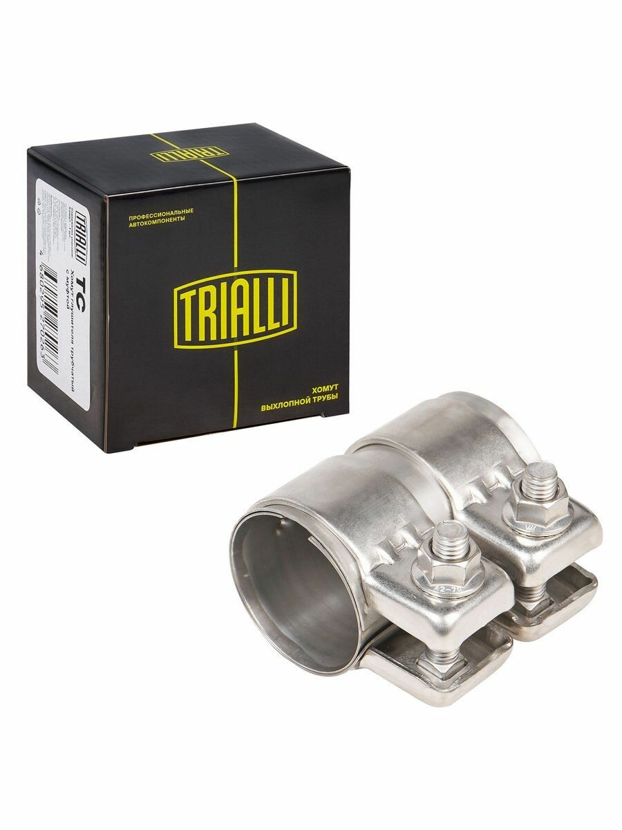 Хомут глушителя трубчатый с муфтой D 45 мм L 80 мм, TRIALLI TC45SS