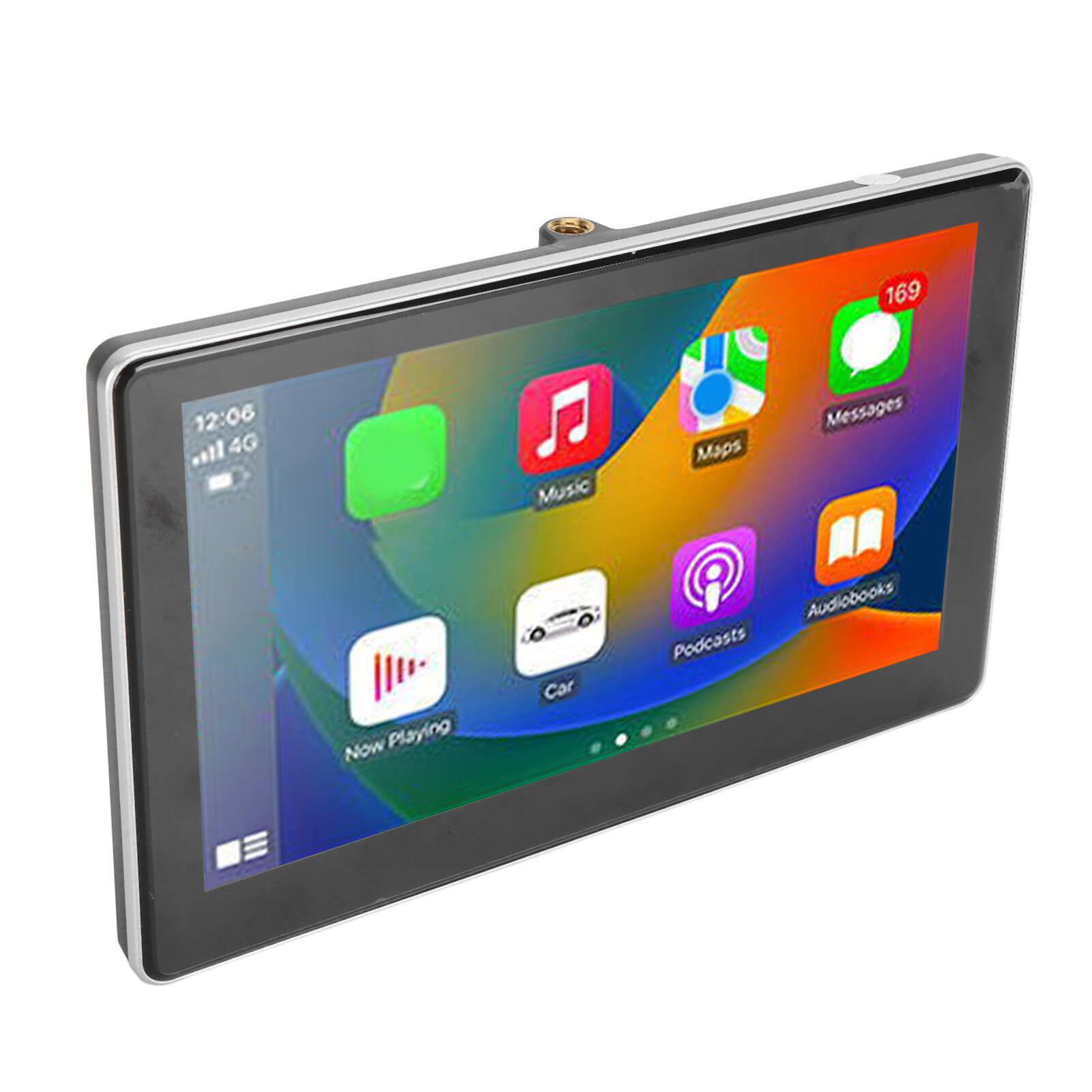 7-дюймовая портативная автомобильная стереосистема, беспроводная GPS-навигация CarPlay/Android Auto, 4K сенсор