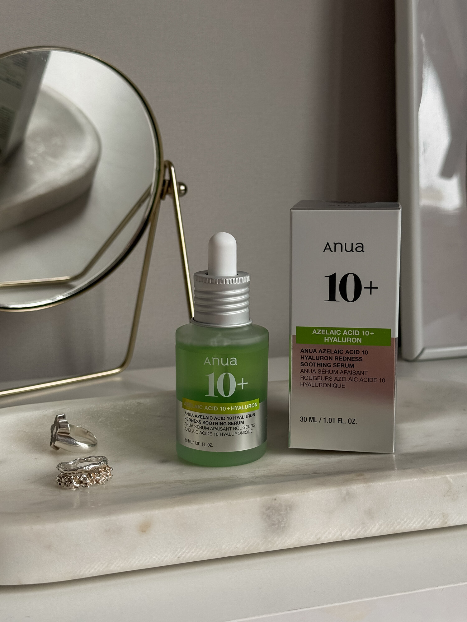 Сыворотка для лица успокаивающая ANUA Azelaic Acid 10 Hyaluron Redness Soothing Serum, с азелаиновой кислотой, 30 мл