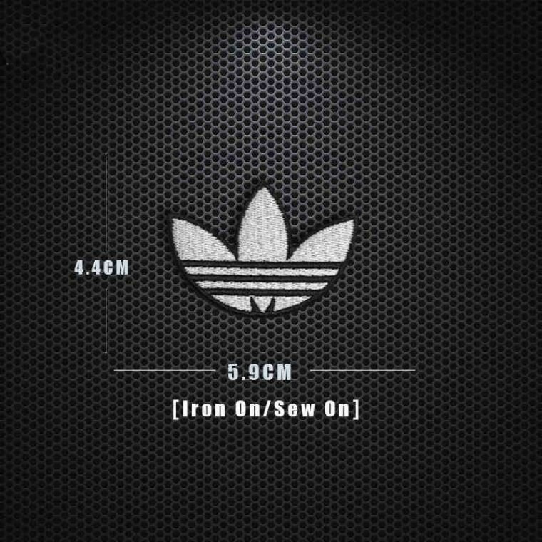 Adidas вышитая тканевая нашивка с клеевой основой, горячее тиснение для декора и персонализации одежды, вариант крепления на липучке и ручного пришивания с набором игл и ниток